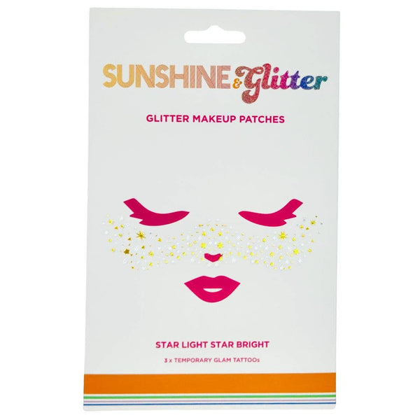 Sunshine & Glitter Temporary Glam Face Tattoo - Star Light Star Bright ...