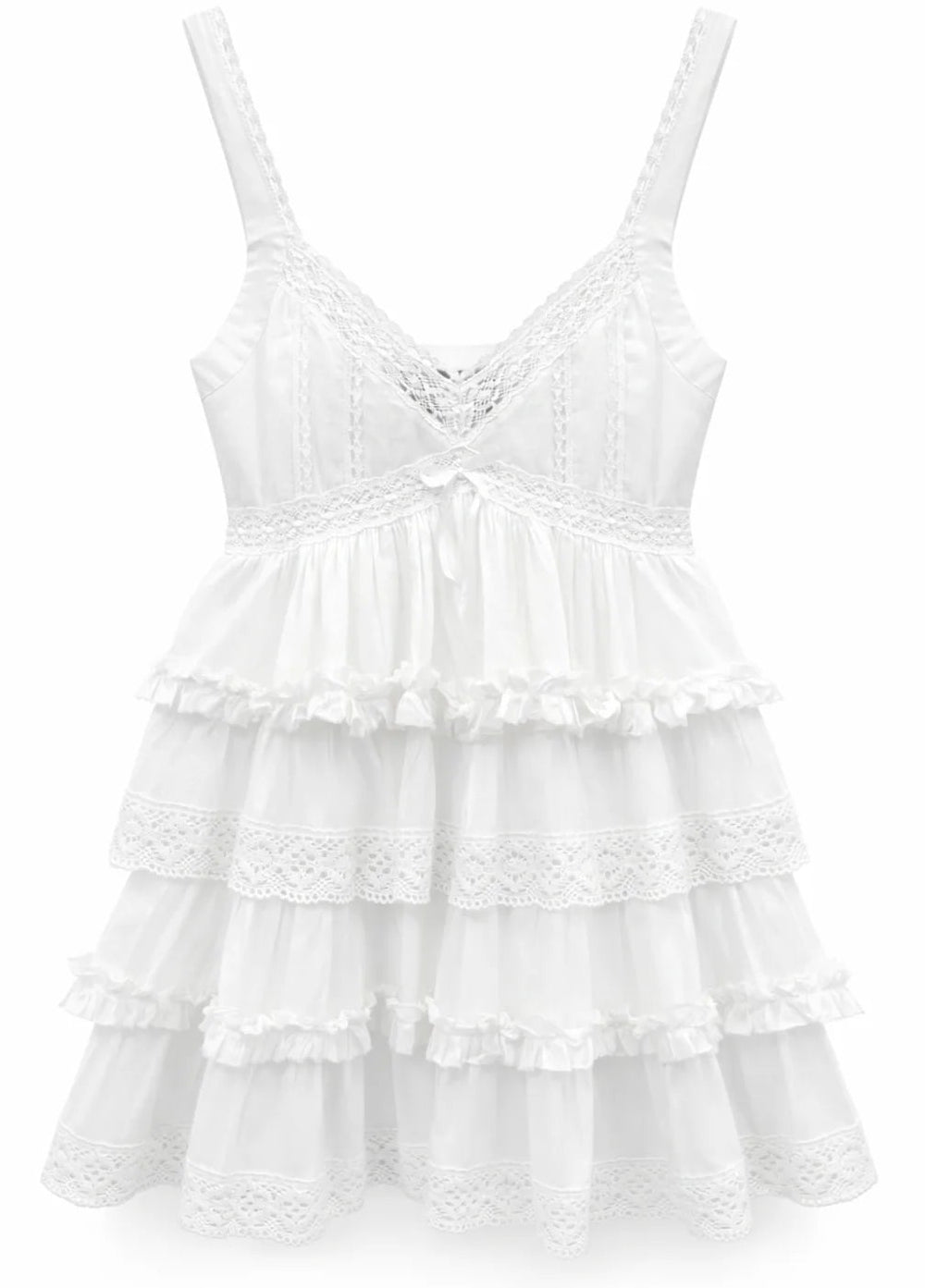 KatieJ NYC White Tiered Eyelet Dress for Tweens - Everything But The ...