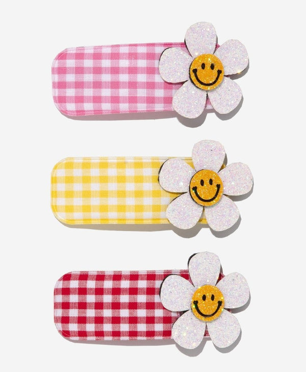 Petite Hailey Daisy Checker Jumbo Clips 3 Pack - Everything But The ...