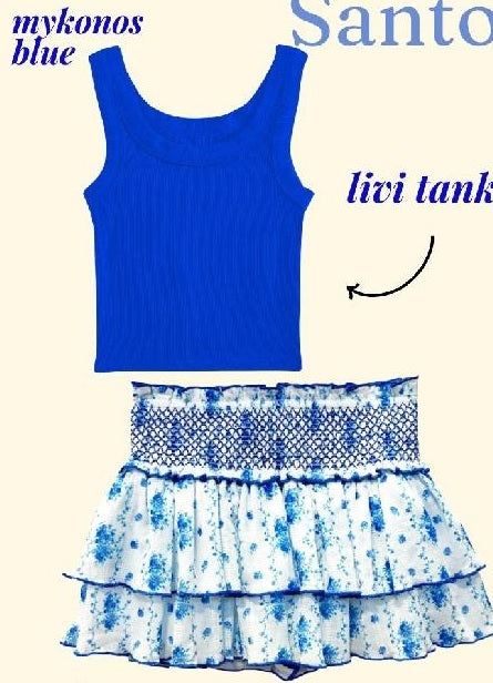 KatieJ NYC Livi 2.0 Tank - Mykonos Blue - Everything But The Princess