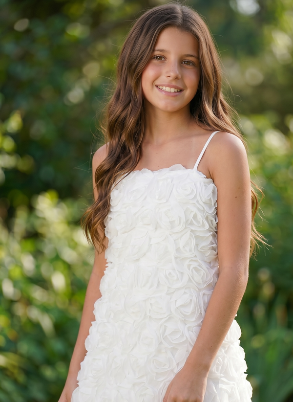 Fbz White Rosette Tween Dress Girls Special Occasion Boutique Dress